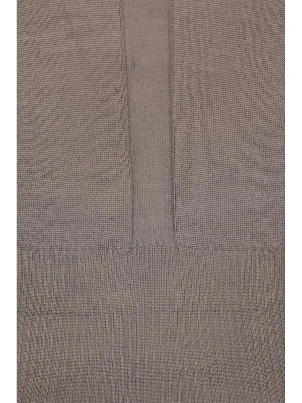 Rick Owens Slashed Cropped Sweater In Wool