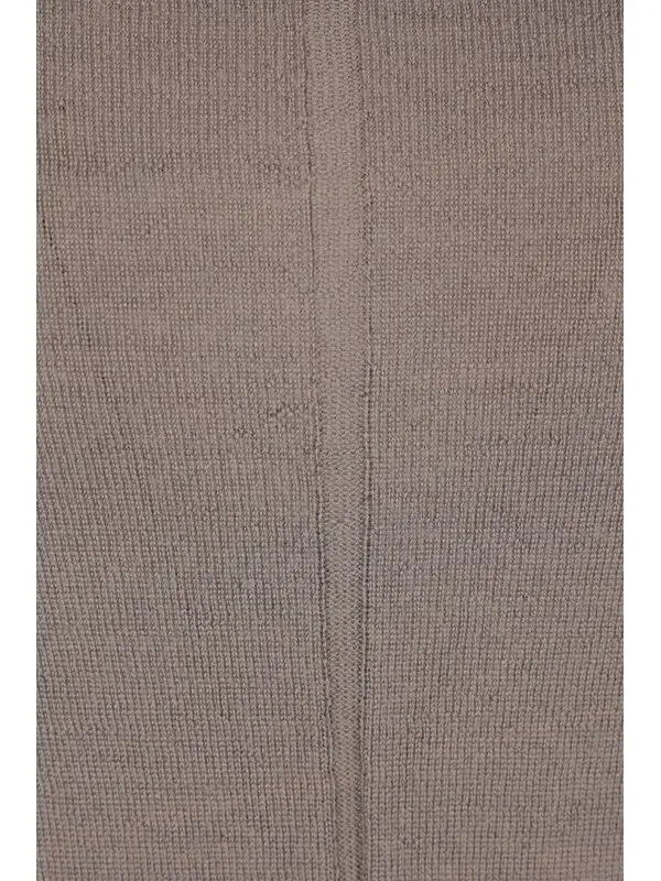 Rick Owens Slashed Cropped Sweater In Wool