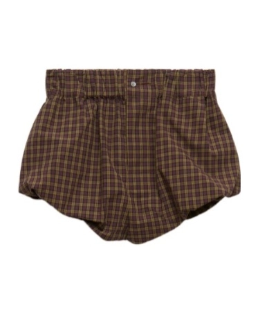 Marni Purple Poplin Bloomers With Checked Pattern