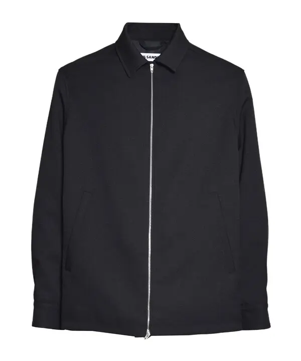 JIL SANDER Zip-up Long-sleeved Jacket - Black