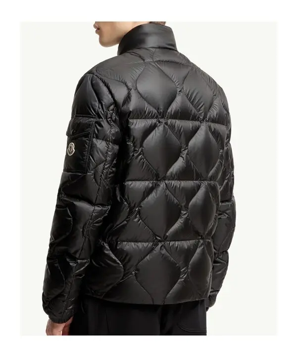 Moncler Asurel Geometric Quilted Short Down Jacket
