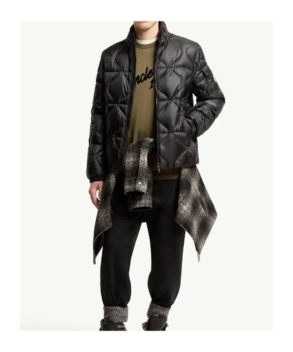 Moncler Asurel Geometric Quilted Short Down Jacket