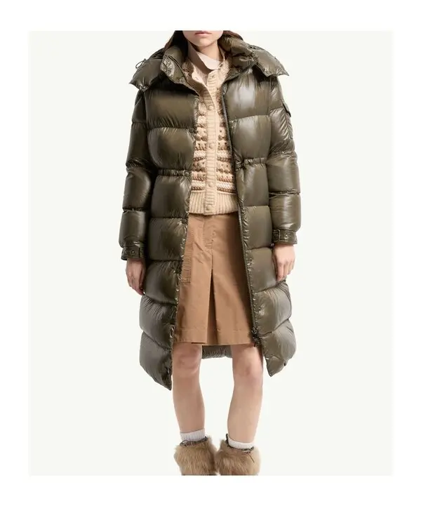 Moncler Cavettaz Hooded Long Down Jacket
