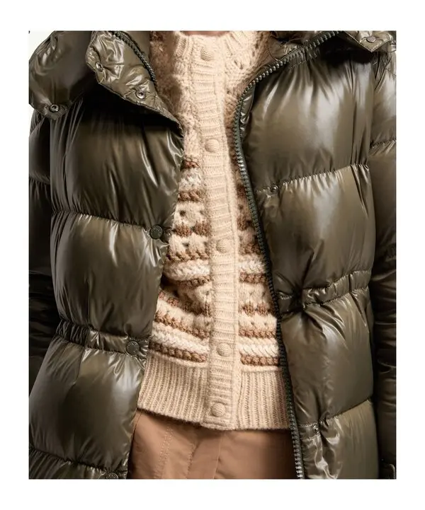 Moncler Cavettaz Hooded Long Down Jacket