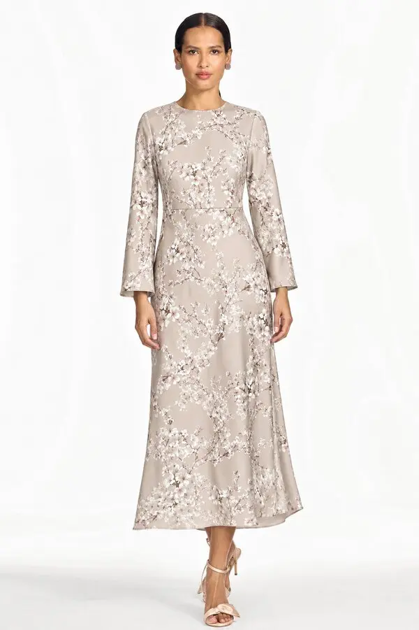 Sachin & Babi Tyra Floral Empire Waist Dress - Frosted Sakura
