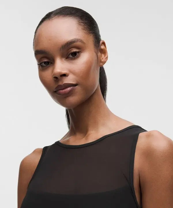 Lululemon Bend This Mesh Bandeau And V-neck Bra - Black
