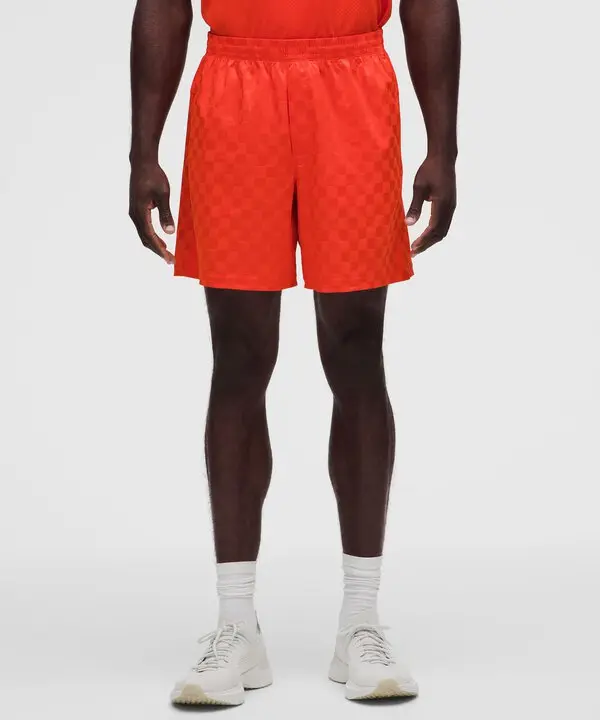 Lululemon Checkerboard Satin Linerless Gym Short 7
