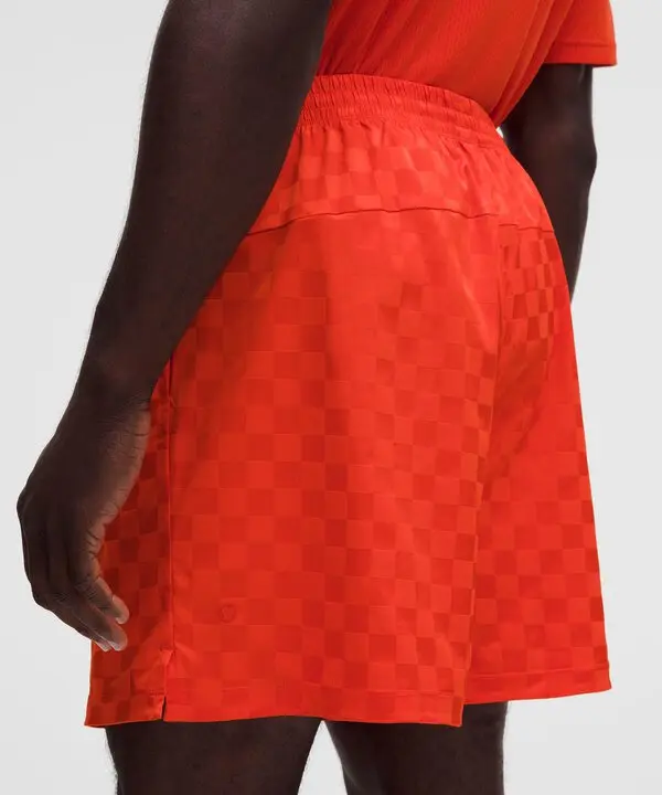 Lululemon Checkerboard Satin Linerless Gym Short 7