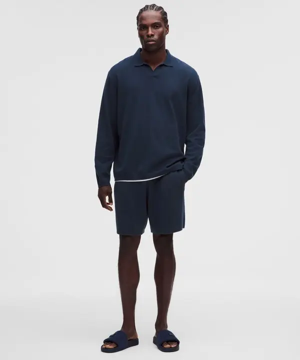 Lululemon Cotton-blend Knit Short 7 - True Navy