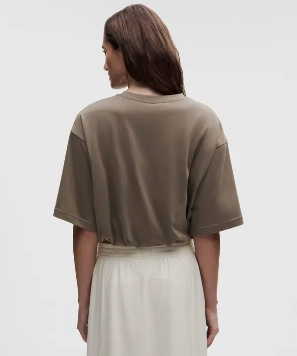Lululemon Cotton Jersey Bubble-hem T-shirt - Nomad