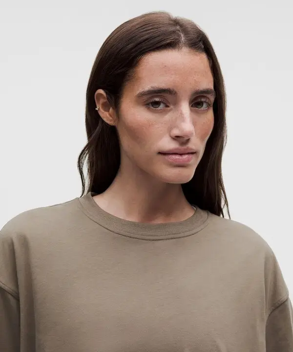 Lululemon Cotton Jersey Bubble-hem T-shirt - Nomad