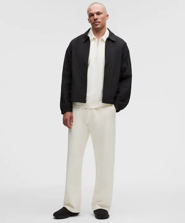 Lululemon Cotton-blend Collared Zip-up Jacket - Black/black