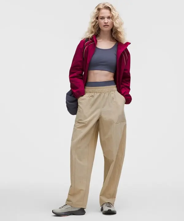 Lululemon Crinkle Nylon Mid-rise Barrel-leg Pant - Rumble Crumble