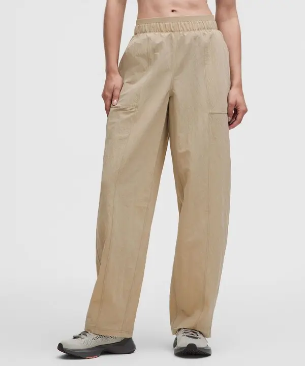 Lululemon Crinkle Nylon Mid-rise Barrel-leg Pant - Rumble Crumble