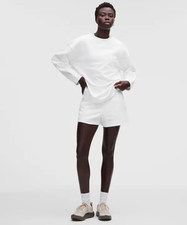 Lululemon French Terry Mid-rise Short 3.5 - White