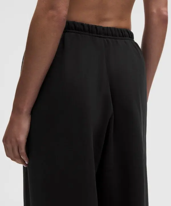 Lululemon French Terry Mid-rise Wide-leg Pant - Black