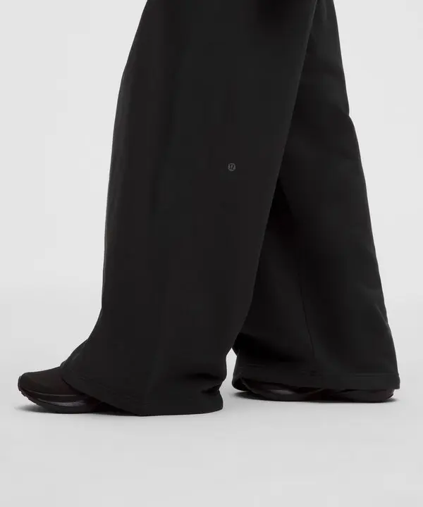 Lululemon French Terry Mid-rise Wide-leg Pant - Black