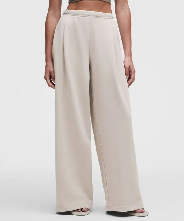 Lululemon French Terry Mid-rise Wide-leg Pants - Downtown Tan