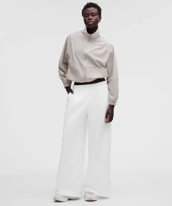 Lululemon French Terry Mid-rise Wide-leg Pant - White