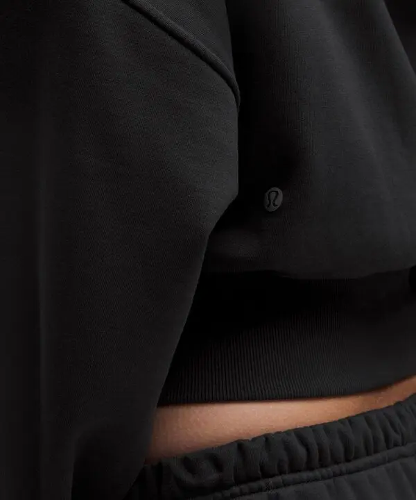Lululemon French Terry Cropped Full-zip Hoodie - Black