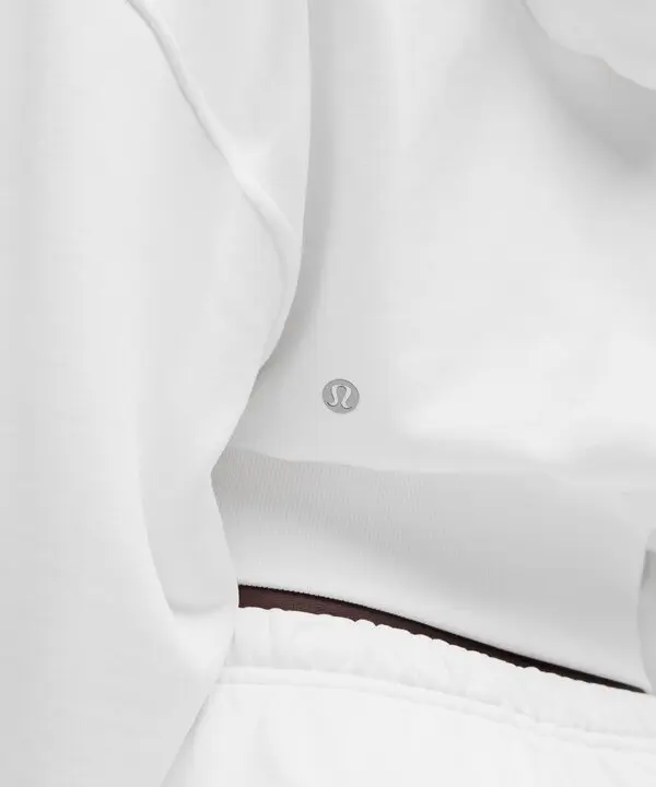 Lululemon French Terry Cropped Full-zip Hoodie - White