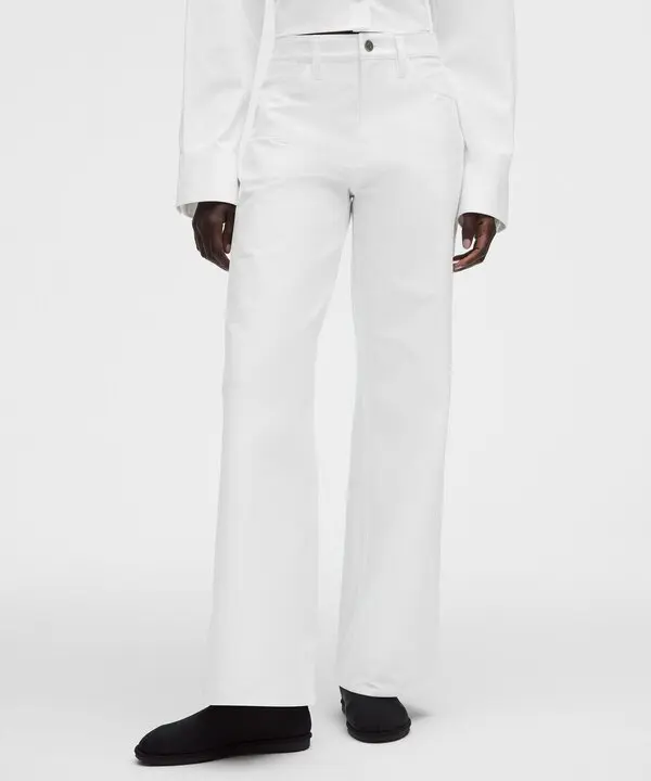 Lululemon Easy Five Low-rise Classic Wide-leg Pant - White