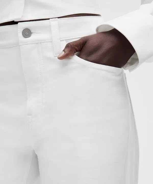 Lululemon Easy Five Low-rise Classic Wide-leg Pant - White