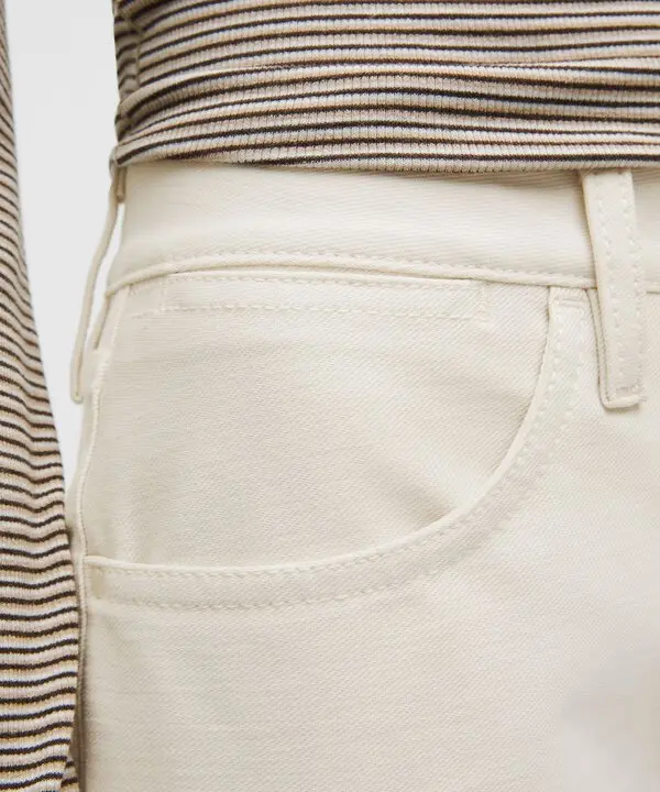 Lululemon Easy Five Mid-rise Relaxed-straight Pant - Light Ivory