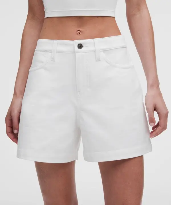 Lululemon Easyfive Mid-rise Short 4.5 - White