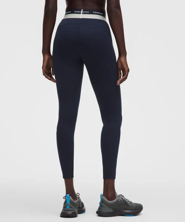 Lululemon Everlux Contour-seam High-rise Training Tights 25 - True Navy/light Ivory