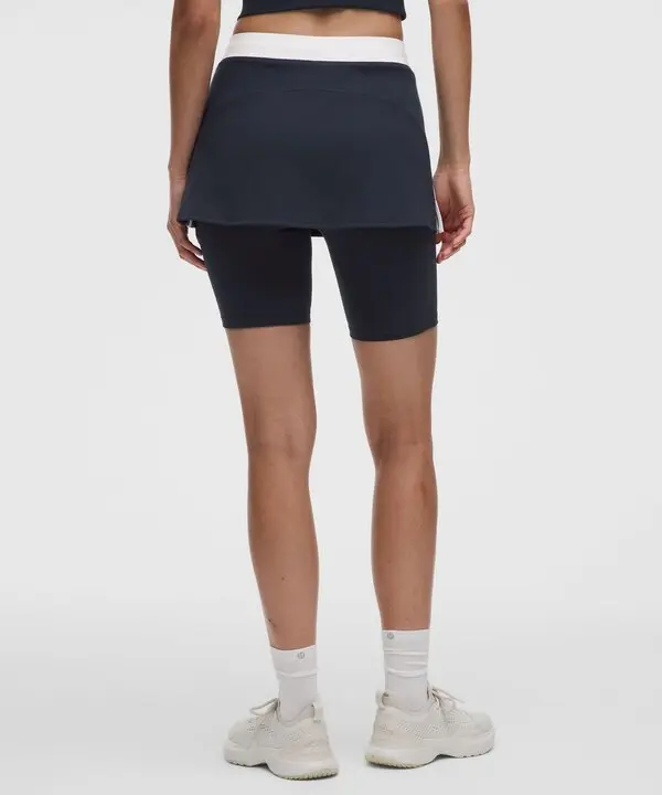 Lululemon Everlux™ Colourblock Layered Skirt - True Navy/white