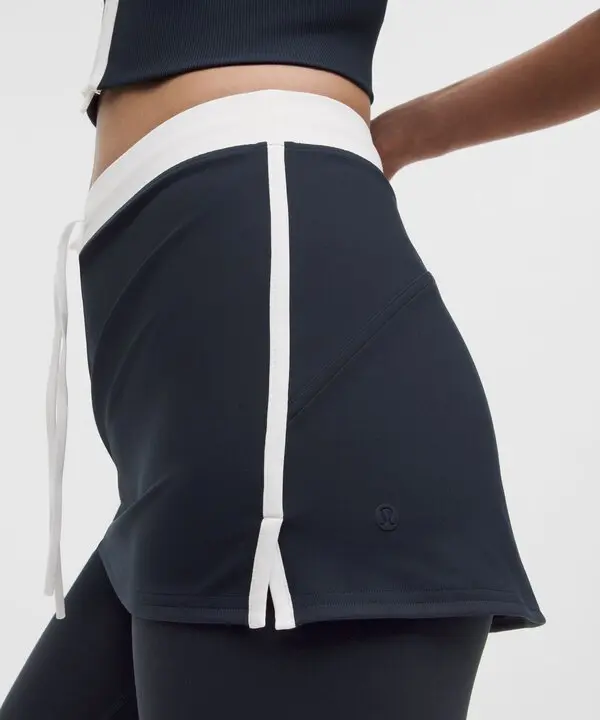 Lululemon Everlux™ Colourblock Layered Skirt - True Navy/white