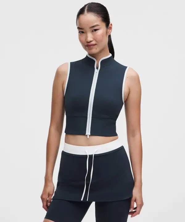 Lululemon Everlux™ Colourblock Zip-front Tank Top - True Navy/starch Blue