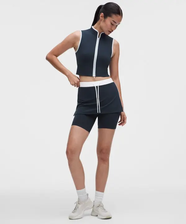 Lululemon Everlux™ Colourblock Zip-front Tank Top - True Navy/starch Blue