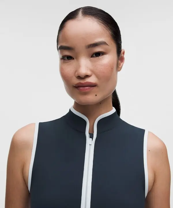 Lululemon Everlux™ Colourblock Zip-front Tank Top - True Navy/starch Blue