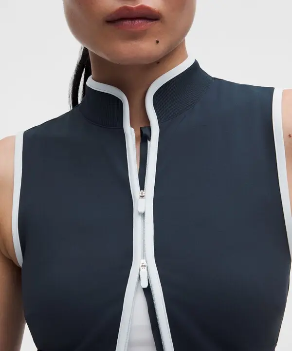 Lululemon Everlux™ Colourblock Zip-front Tank Top - True Navy/starch Blue