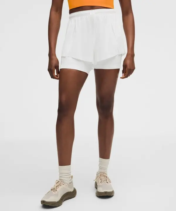 Lululemon Lightweight 2-in-1 Running High-rise Short - White