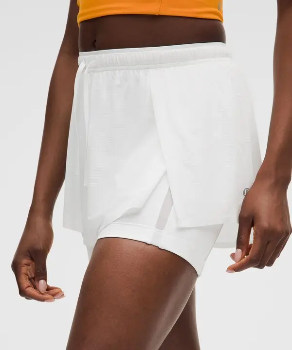 Lululemon Lightweight 2-in-1 Running High-rise Short - White