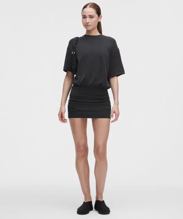 Lululemon Lightweight Softstreme Ruched T-shirt Dress - Black