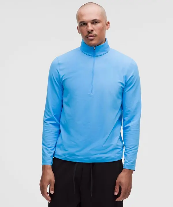 Lululemon Mesh Soft Jersey Half Zip - Ocean Wave