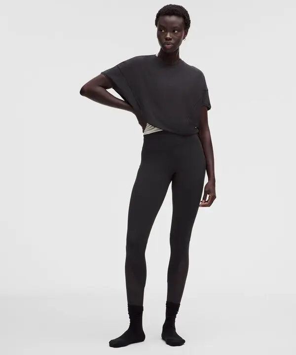 Lululemon Nulu And Mesh No-line High-rise Studio Tight 25 - Black