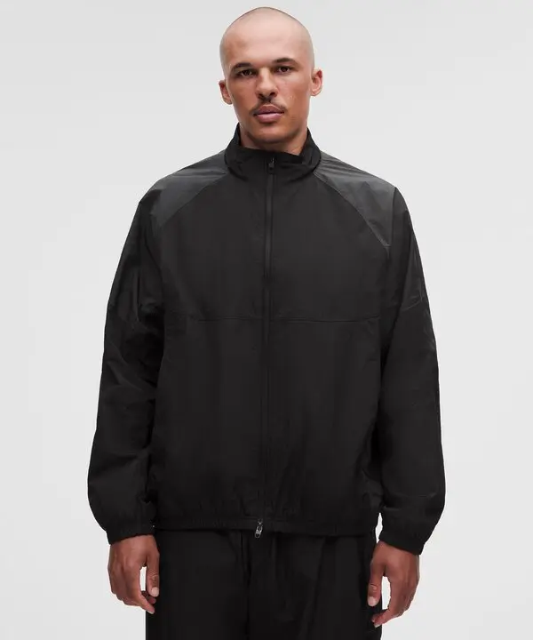 Lululemon Nylon Oversized Track Jacket - Black/graphite Grey/black