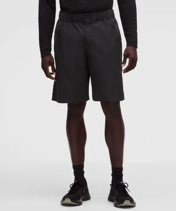 Lululemon Nylon Relaxed Track Short 9 - Black/graphite Grey