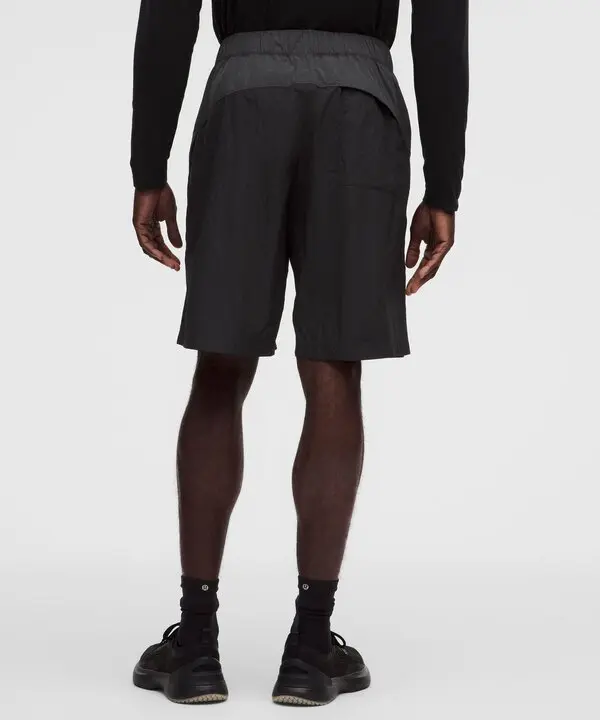 Lululemon Nylon Relaxed Track Short 9 - Black/graphite Grey