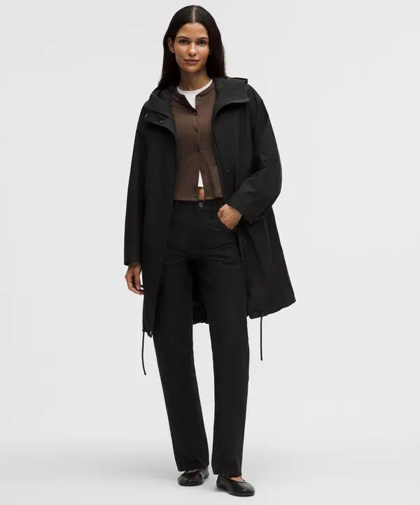 Lululemon Oversized Cocoon Rain Coat - Black