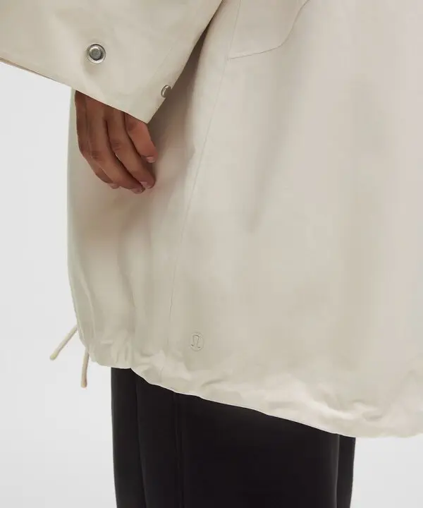 Lululemon Oversized Cocoon Rain Coat - Light Ivory