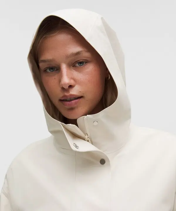 Lululemon Oversized Cocoon Rain Coat - Light Ivory