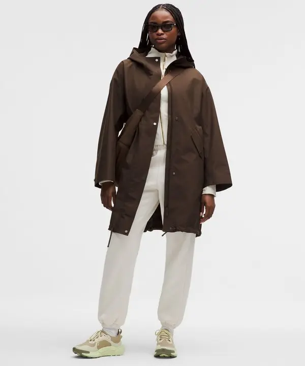 Lululemon Oversized Cocoon Rain Coat - Walnut Crunch