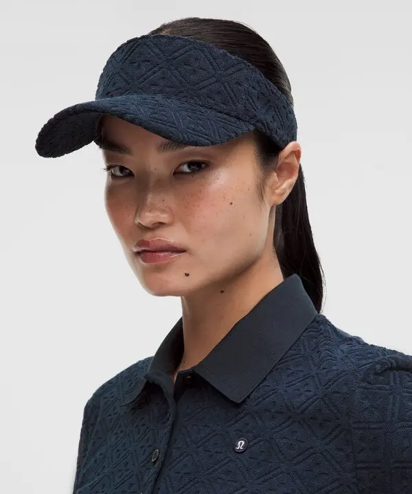 Lululemon Removable Sweatband Terry Jacquard Visor - True Navy