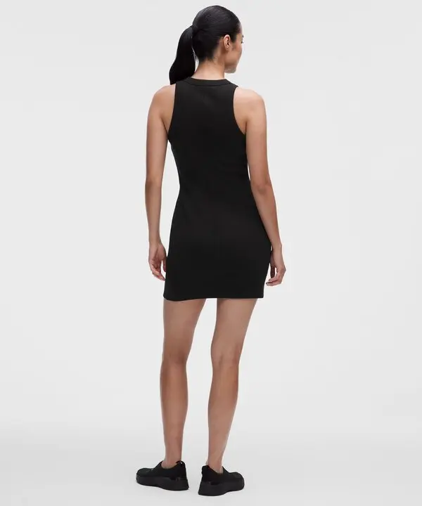 Lululemon Ribbed Heavyweight Cotton Mini Dress - Black